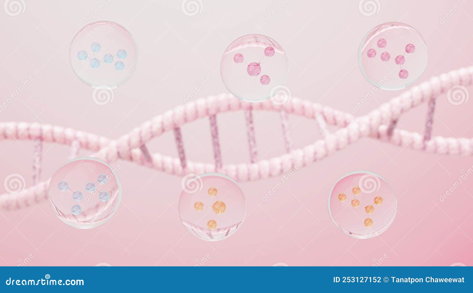 3d Render of Simple Chemical Bond in Side Cell or Molecules. the ...
