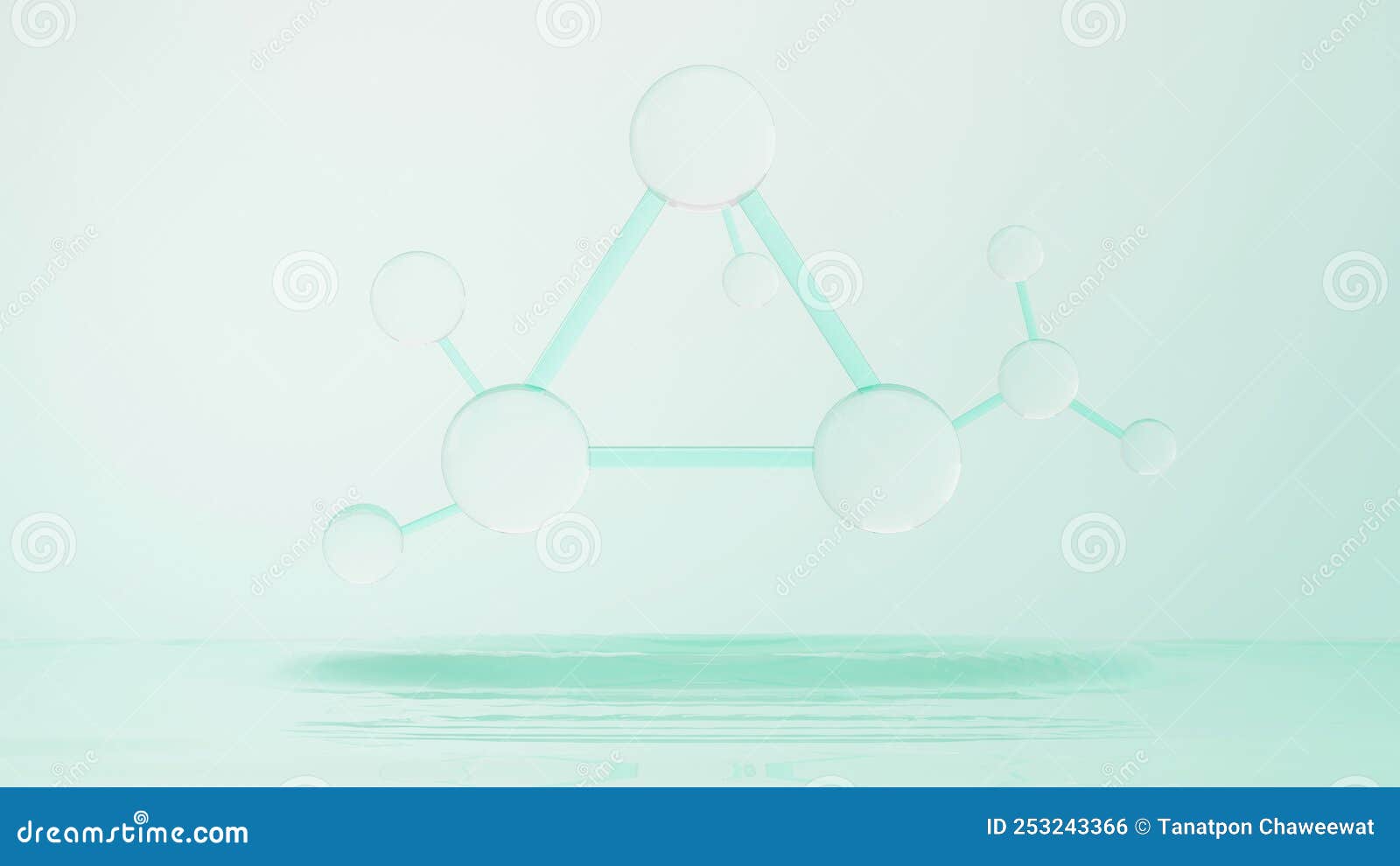 3d Render of Simple Chemical Bond in Side Cell or Molecules. the ...