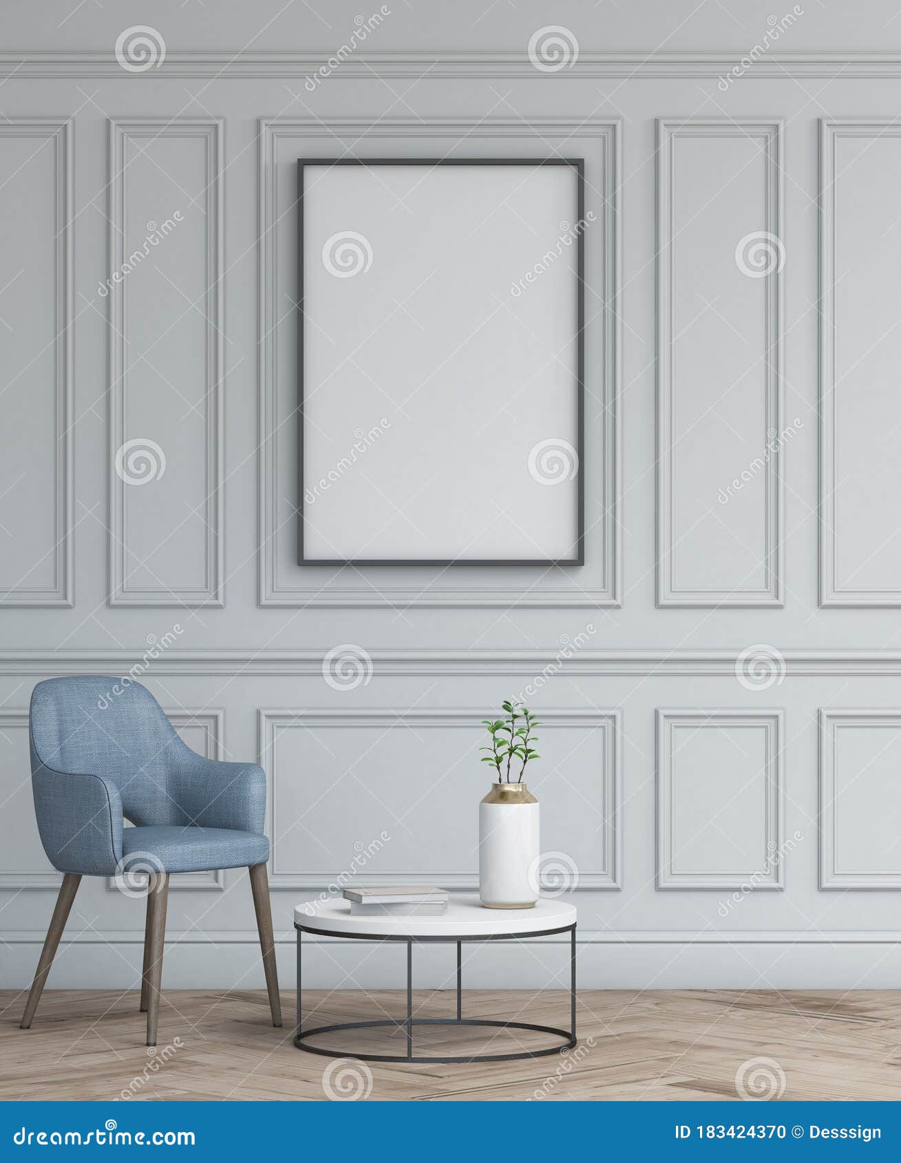 3d Render of Simple Interior Stock Illustration - Illustration of ...