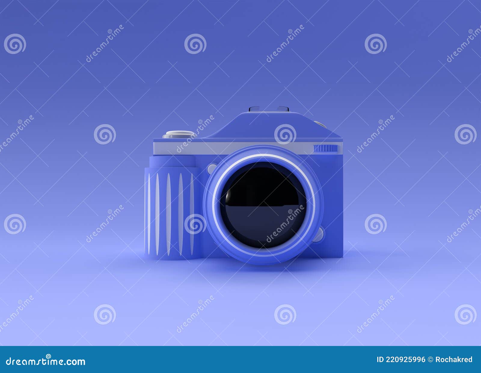 3D Render SLR Camera on a Color Illustration Stock Illustration ...