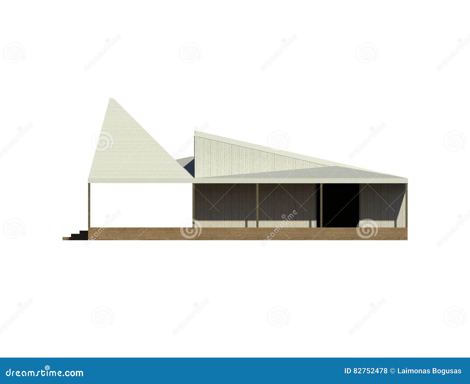 3D Render of the Small Building Stock Illustration - Illustration of ...