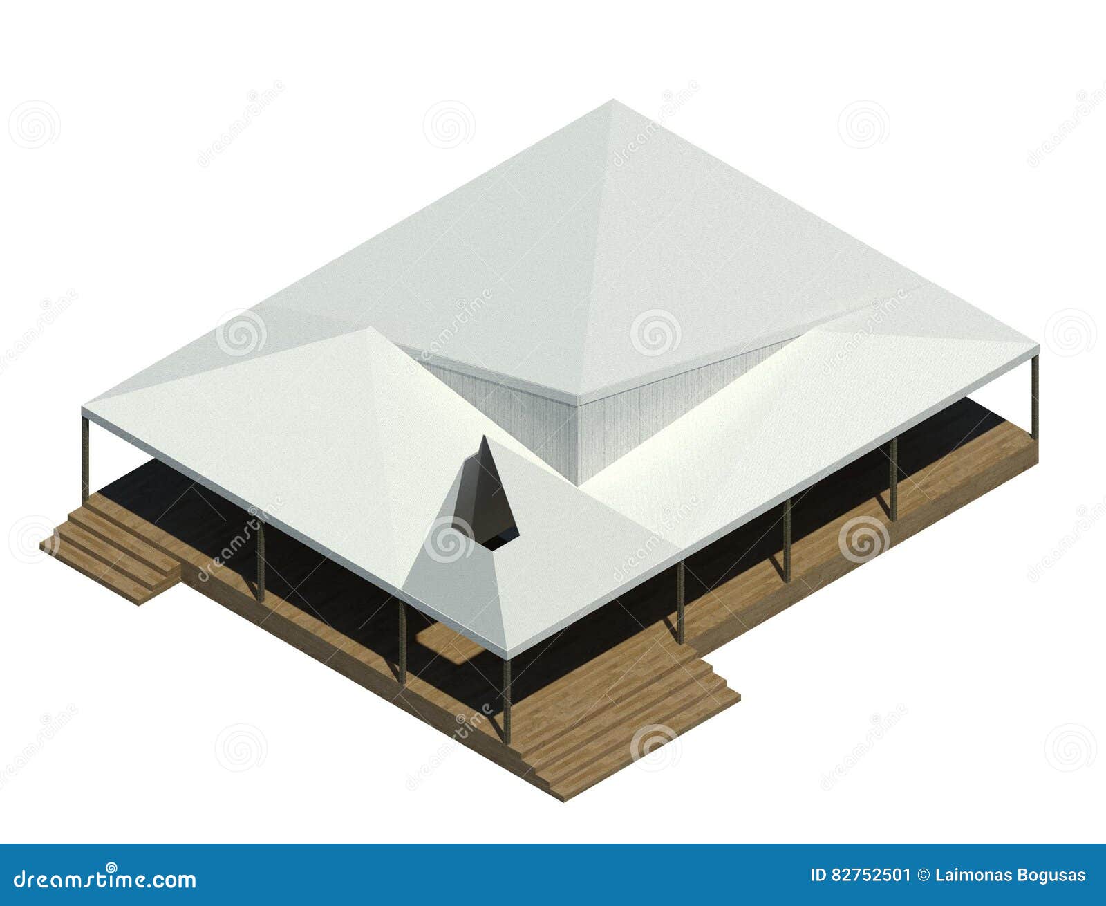 3D Render Of The Small Building Royalty-Free Stock Photo ...