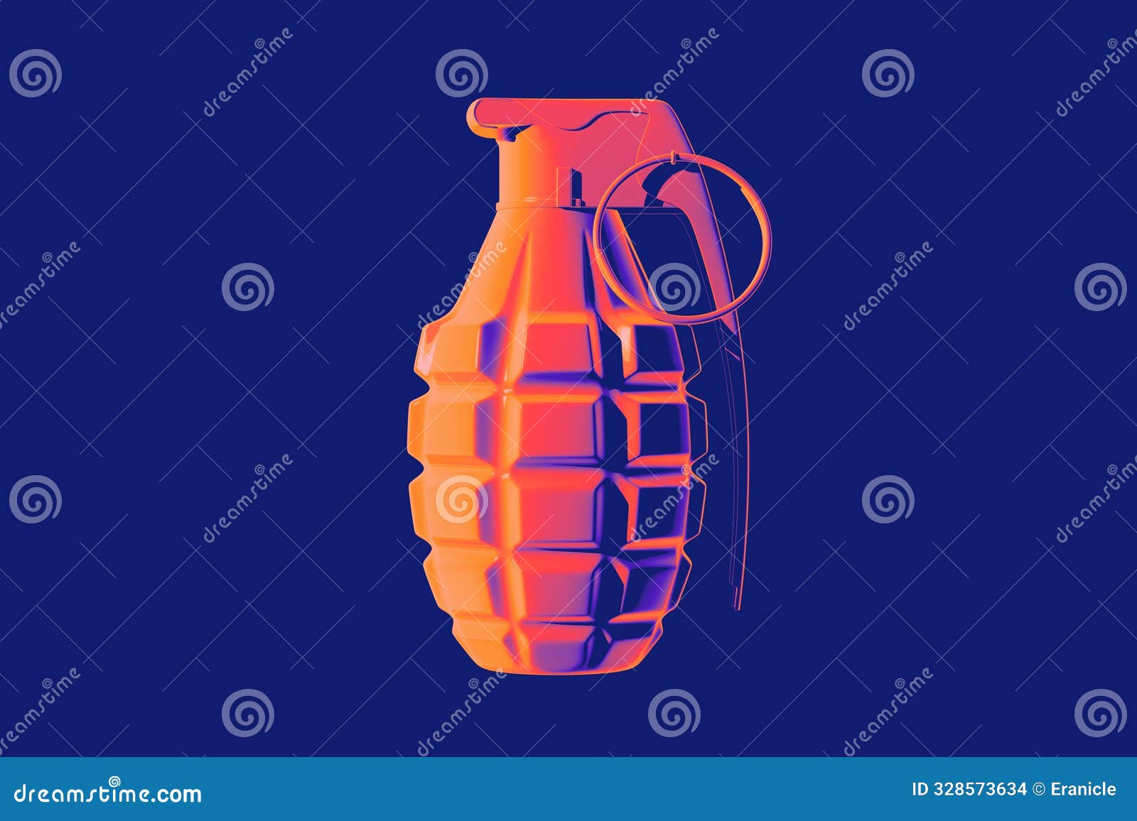 3d Render of Small Explosive Device, Often Thrown by Hand, Used in ...
