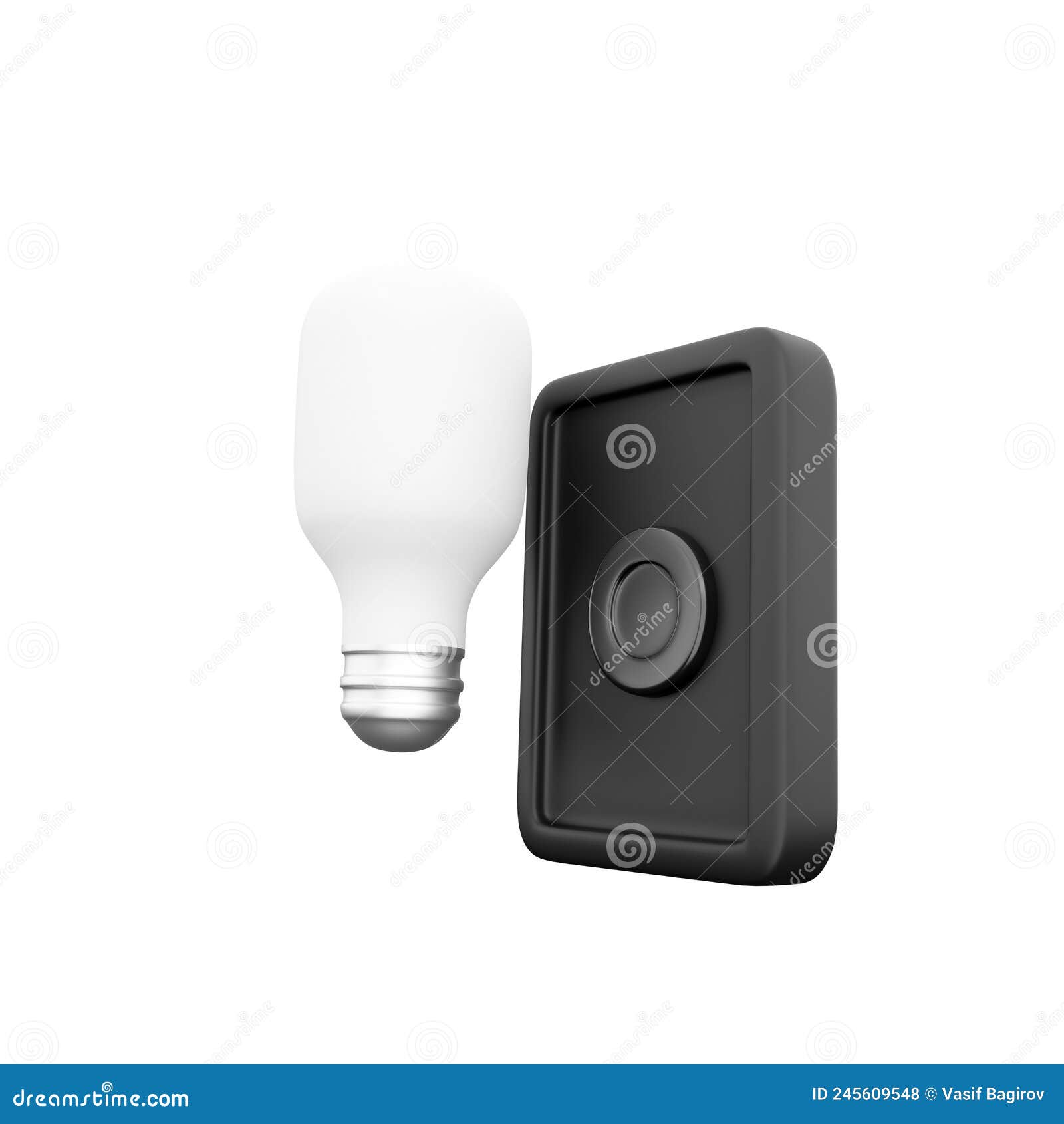 3d Render Smart Lamp. Infrared Remote Control for Control of LED-lamp ...