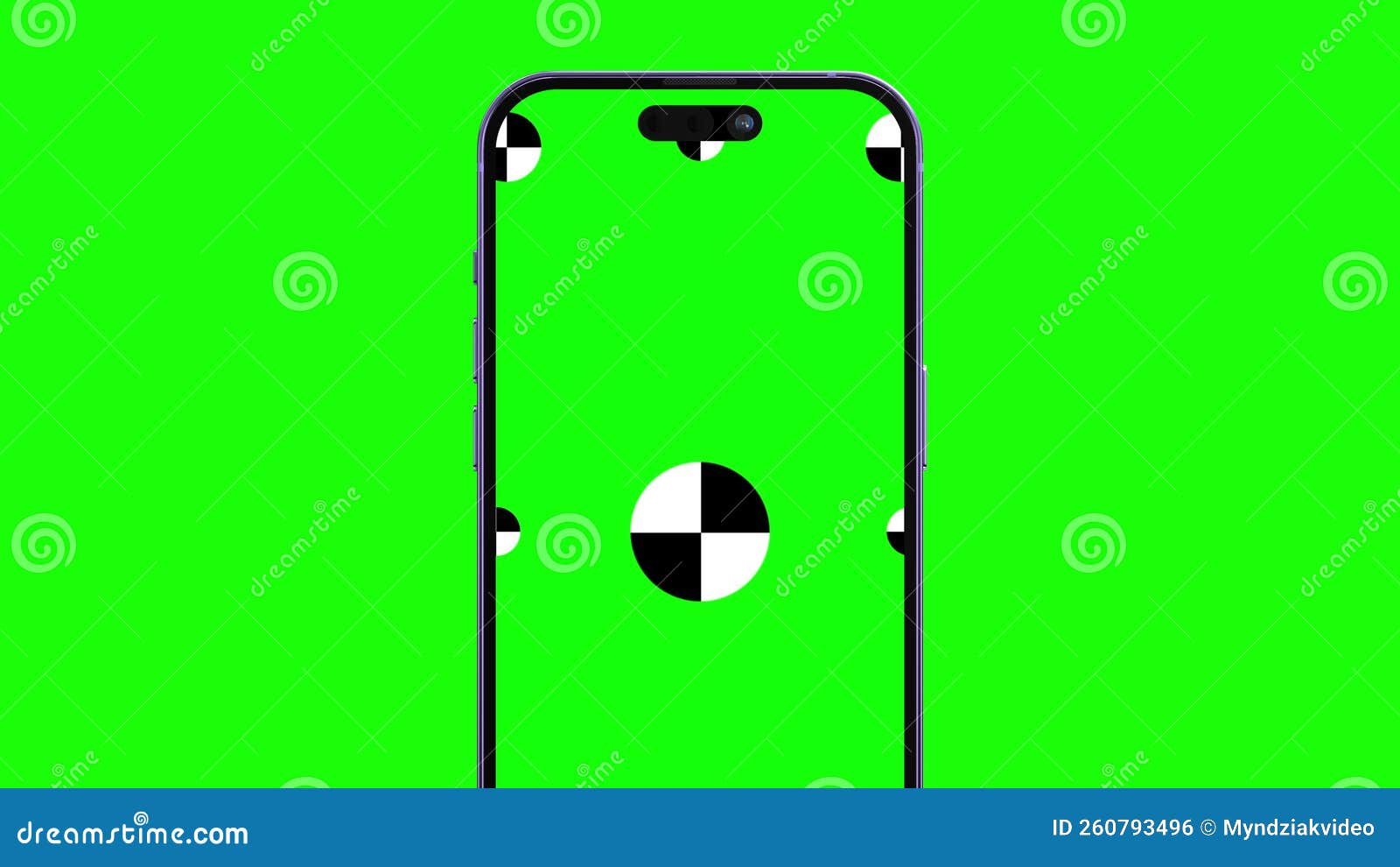 3d Render of Smartphone with Green Screen and Marks for Tracking ...