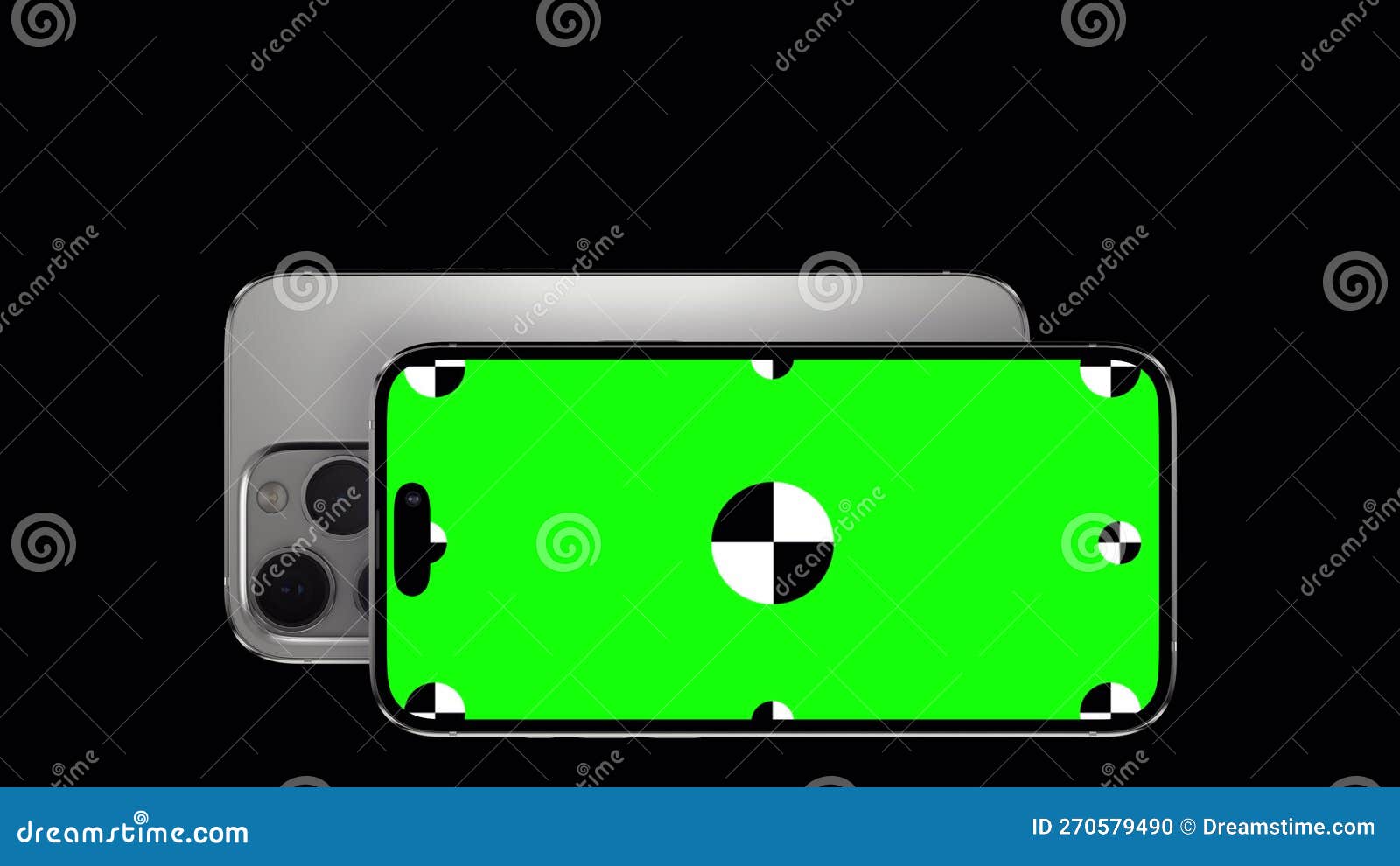 3d Render of Smartphone with Green Screen and Marks for Tracking ...