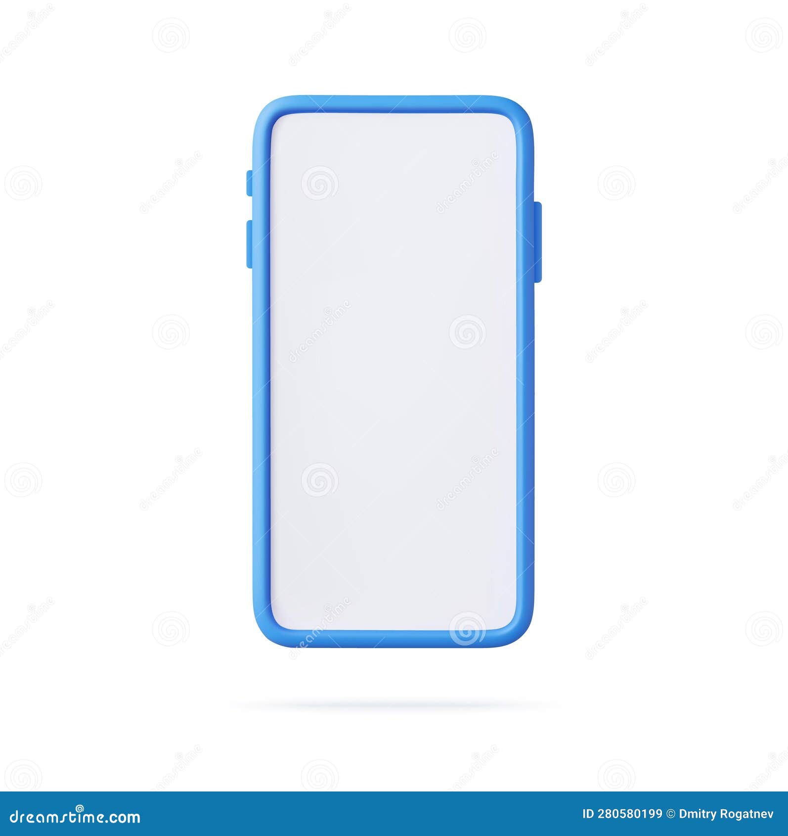 3D Render Of Smartphone Screen With Showing Various Thumbnails On White ...