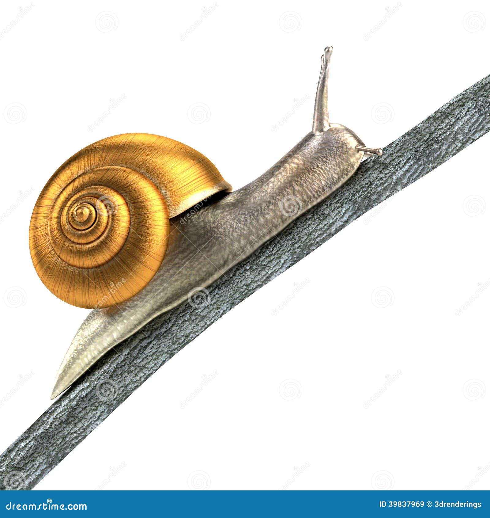 3d render of snail stock illustration. Illustration of realistic - 39837969