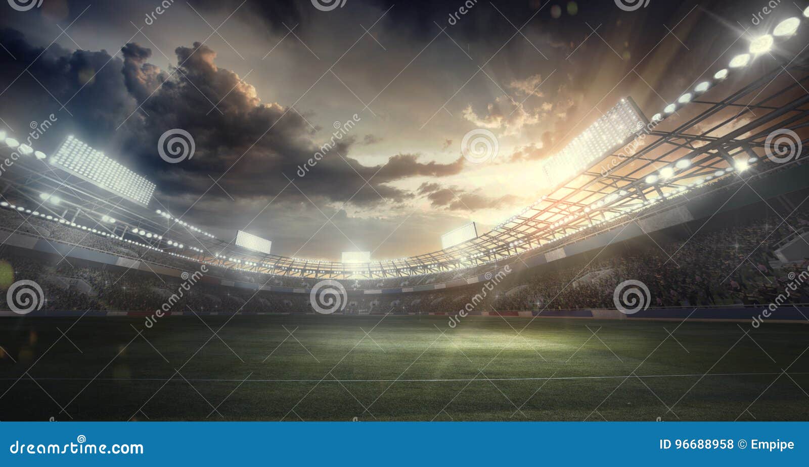 La Ola - The Applause In The Stadium Wave, Perspective Stock Image ...
