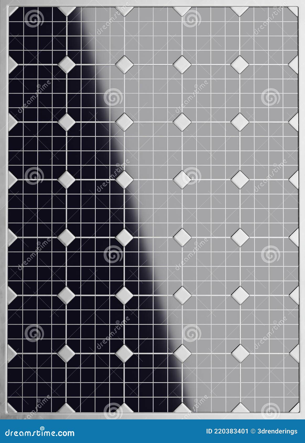 3D Render of Solar Panel stock illustration. Illustration of panel ...