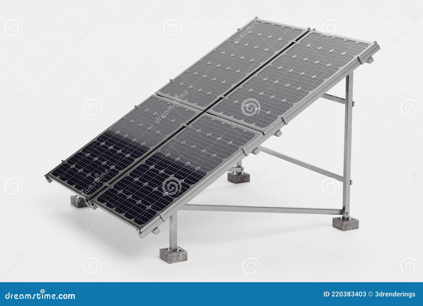 3D Render of Solar Panel stock illustration. Illustration of unit ...