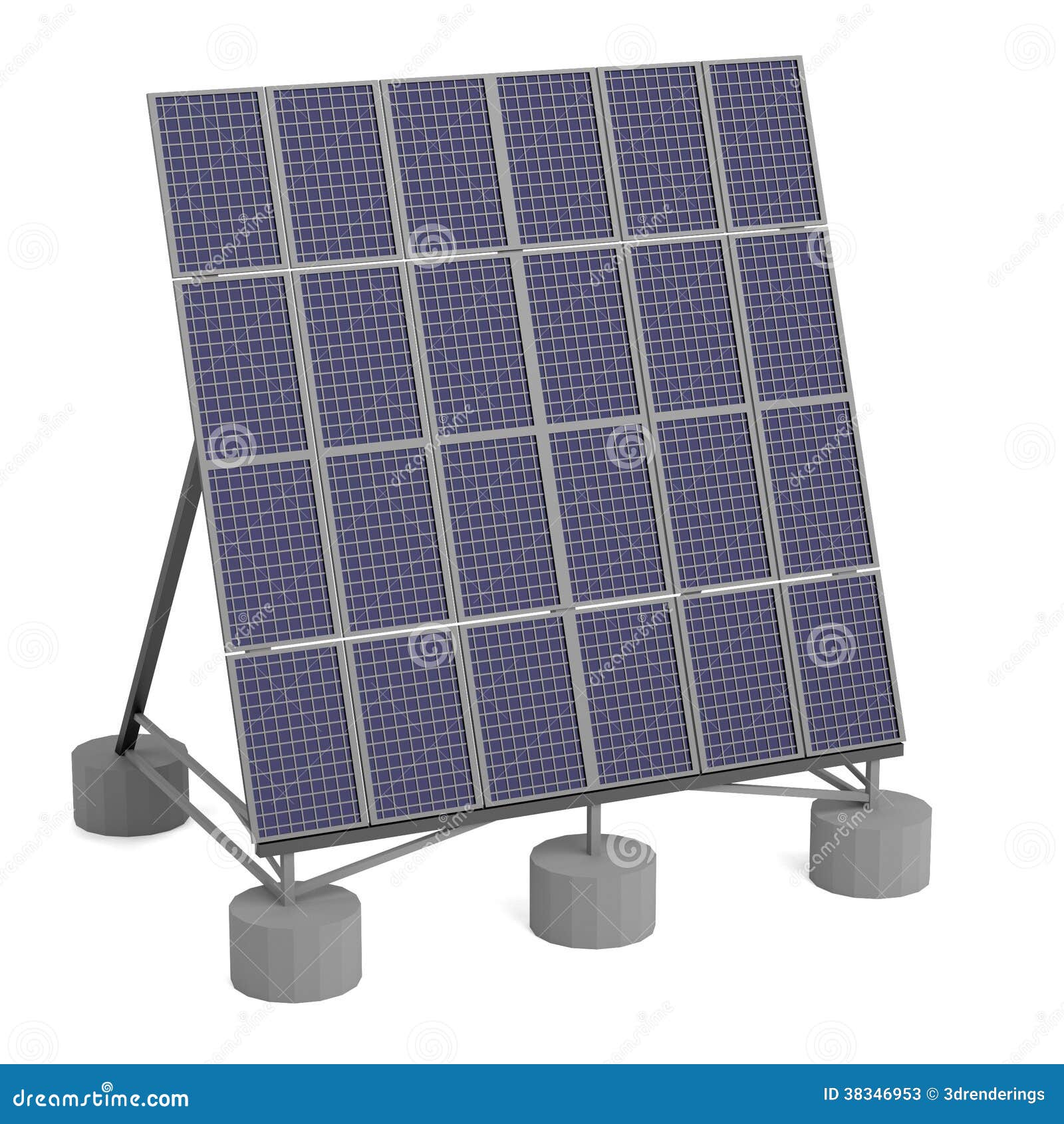 3d render of solar panel stock illustration. Illustration of render ...