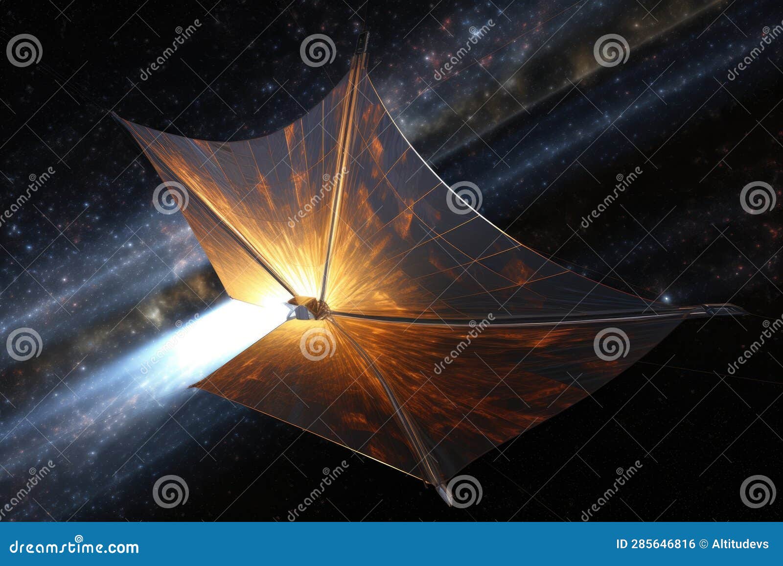 3d Render Of Solar Sail Propulsion Technology Royalty-Free Stock Image ...