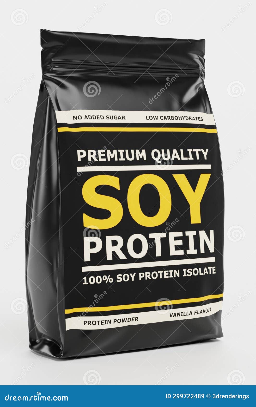 3D Render of Soy Protein stock illustration. Illustration of fitness ...