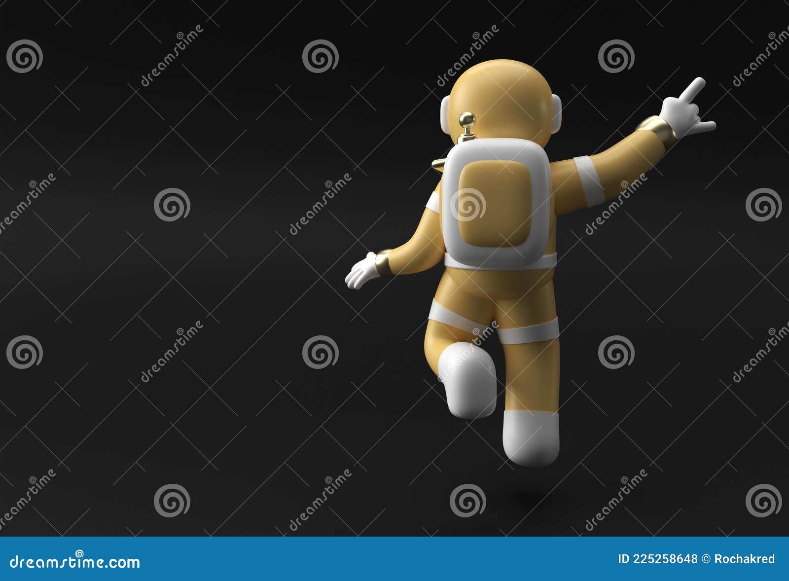 3d Render Spaceman Astronaut Hand Pointing Finger Gesture 3d ...