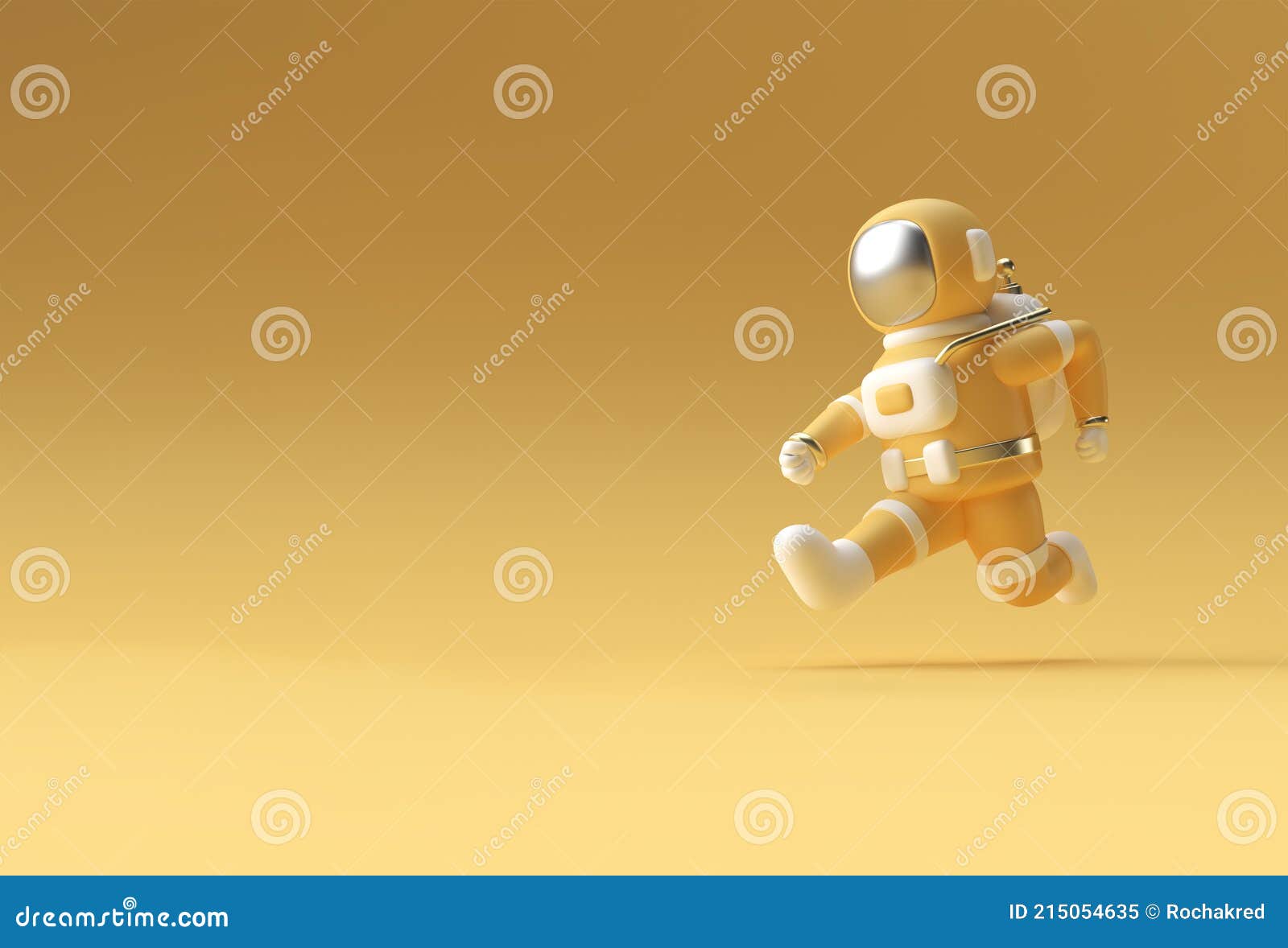 3d Render Spaceman Astronaut Running 3d Illustration Design Stock ...