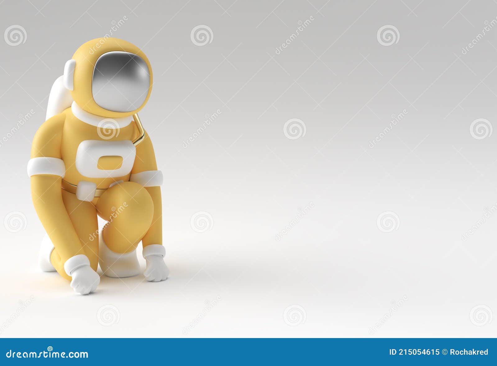 3d Render Spaceman Astronaut Running Pose 3d Illustration Design Stock ...