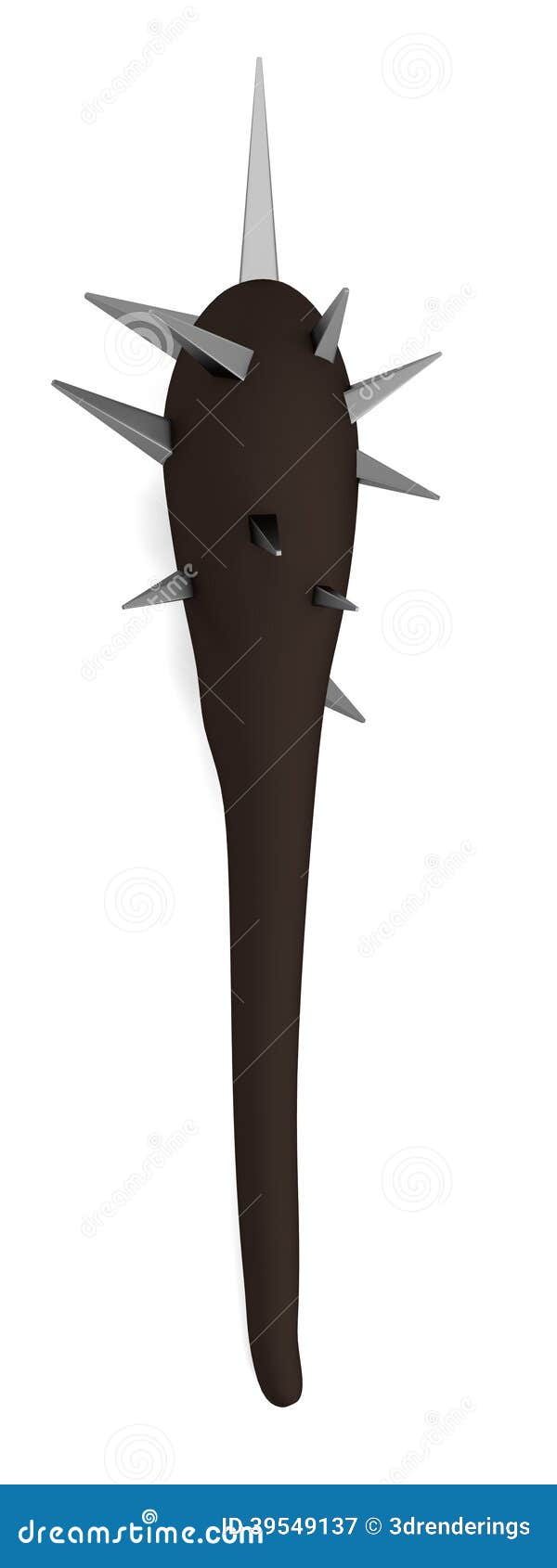 3d render of spiked club stock illustration. Illustration of club ...