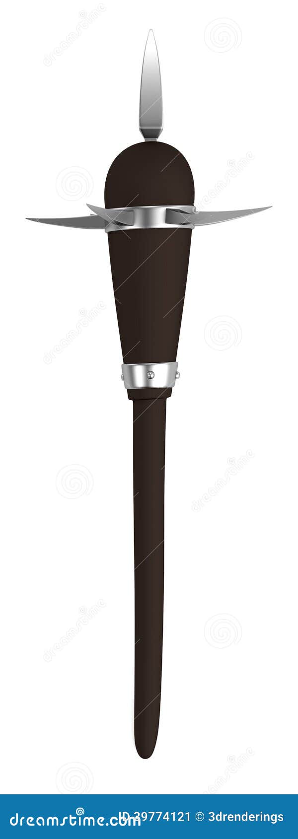 3d render of spiked club stock illustration. Illustration of spiked ...