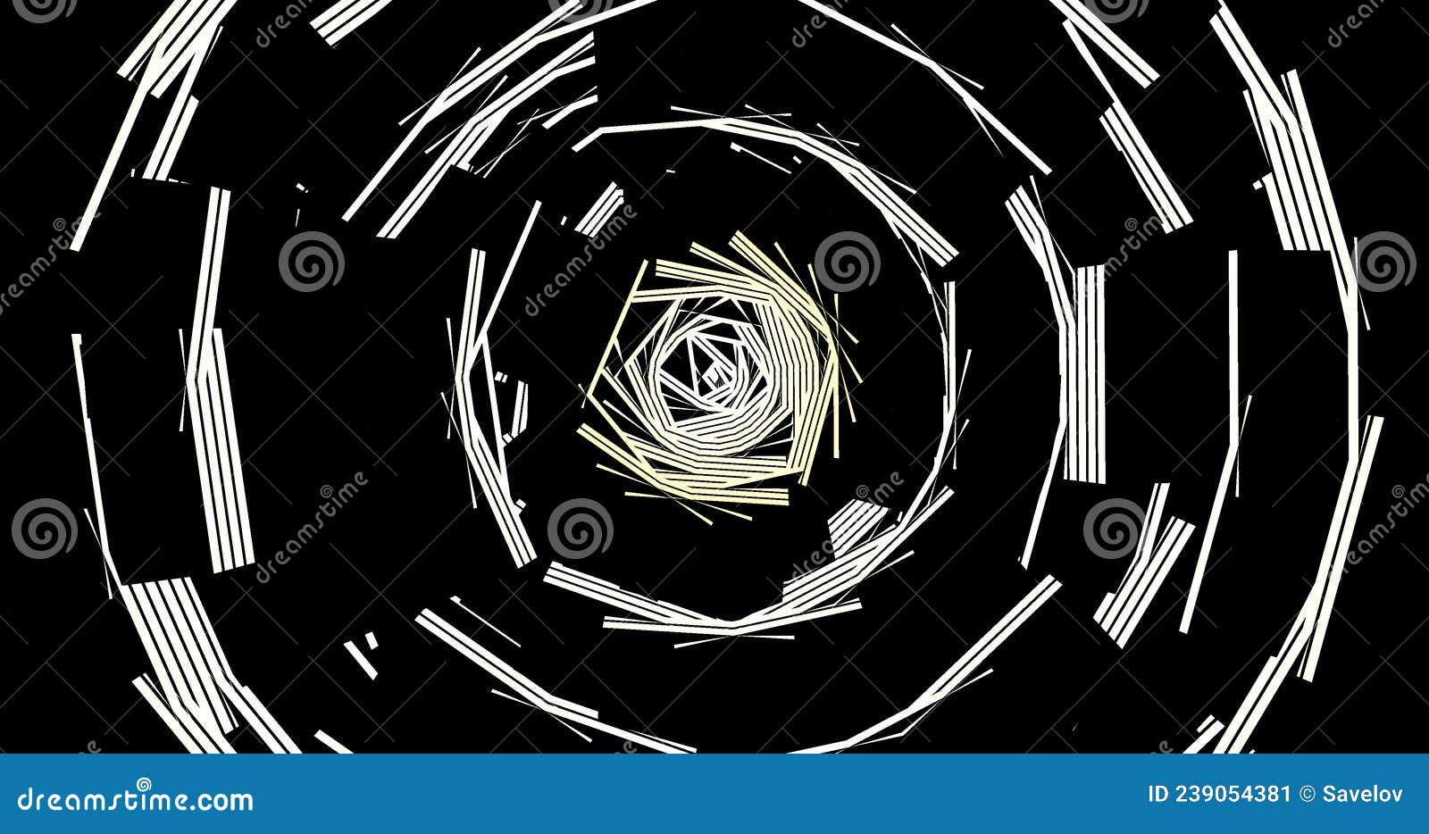 Render with a Spiral of Light Stripes Stock Illustration - Illustration ...