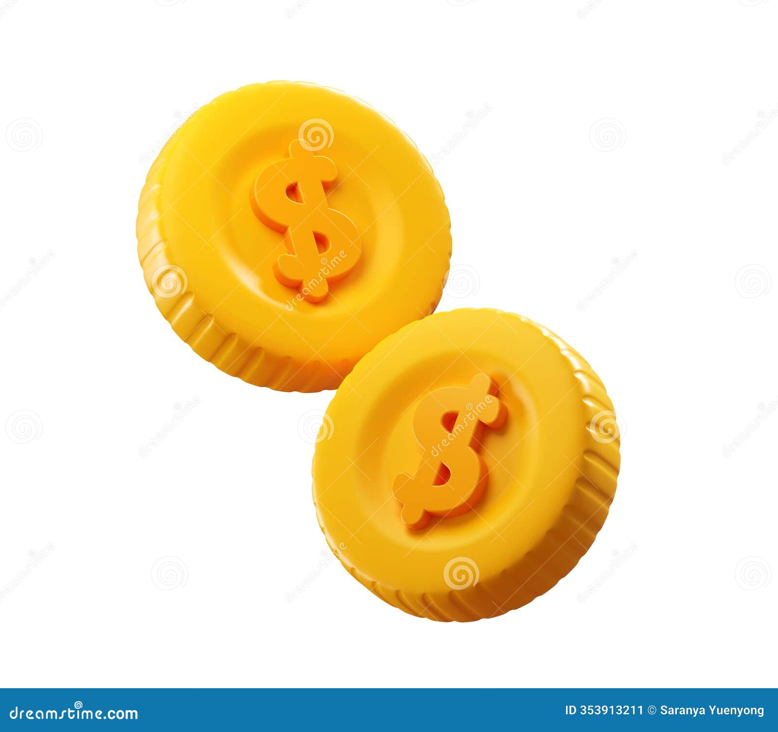 3D Render of Stacked Coins for Business Use Illustration Stock ...