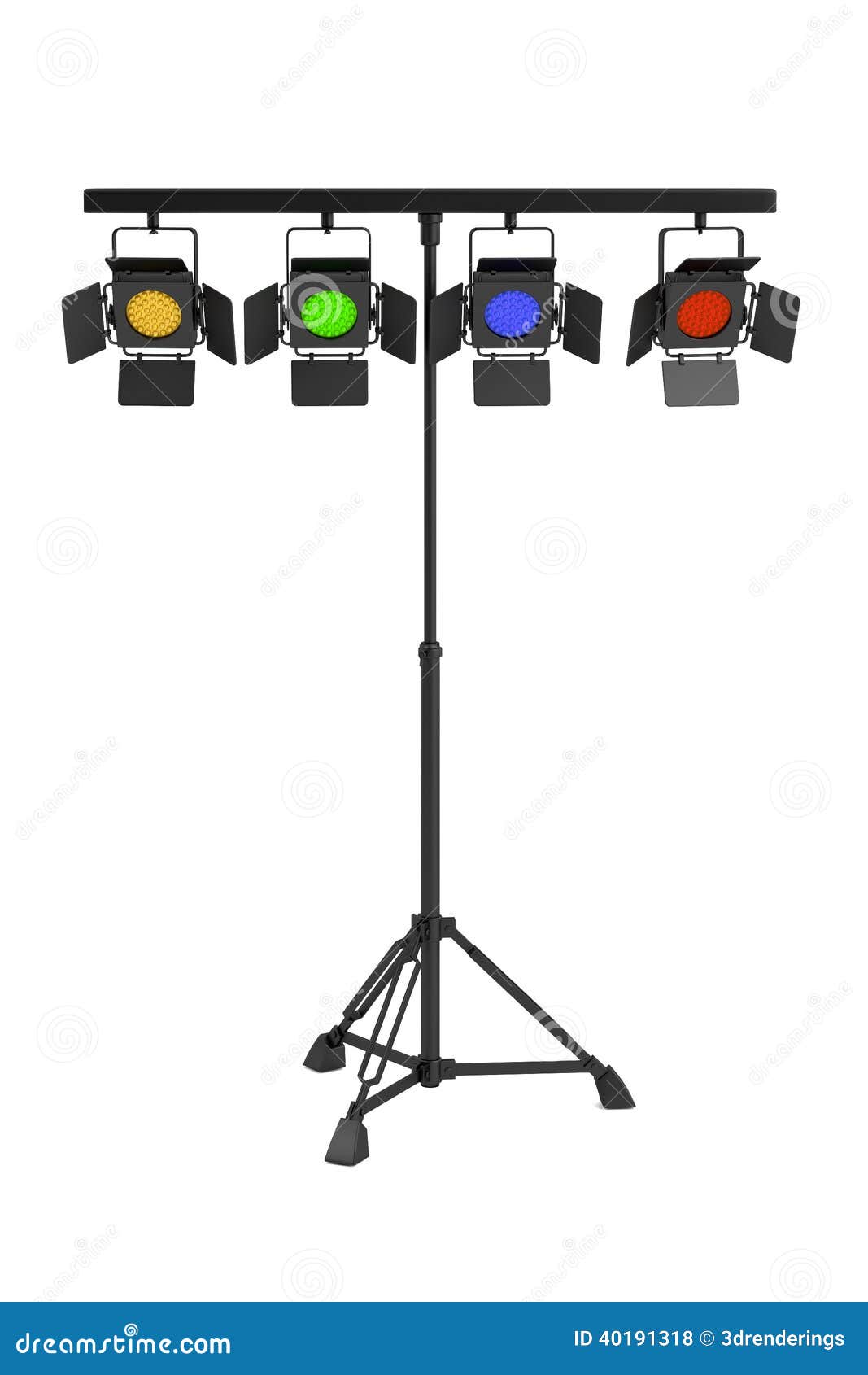 3d render of stage light stock illustration. Illustration of model ...