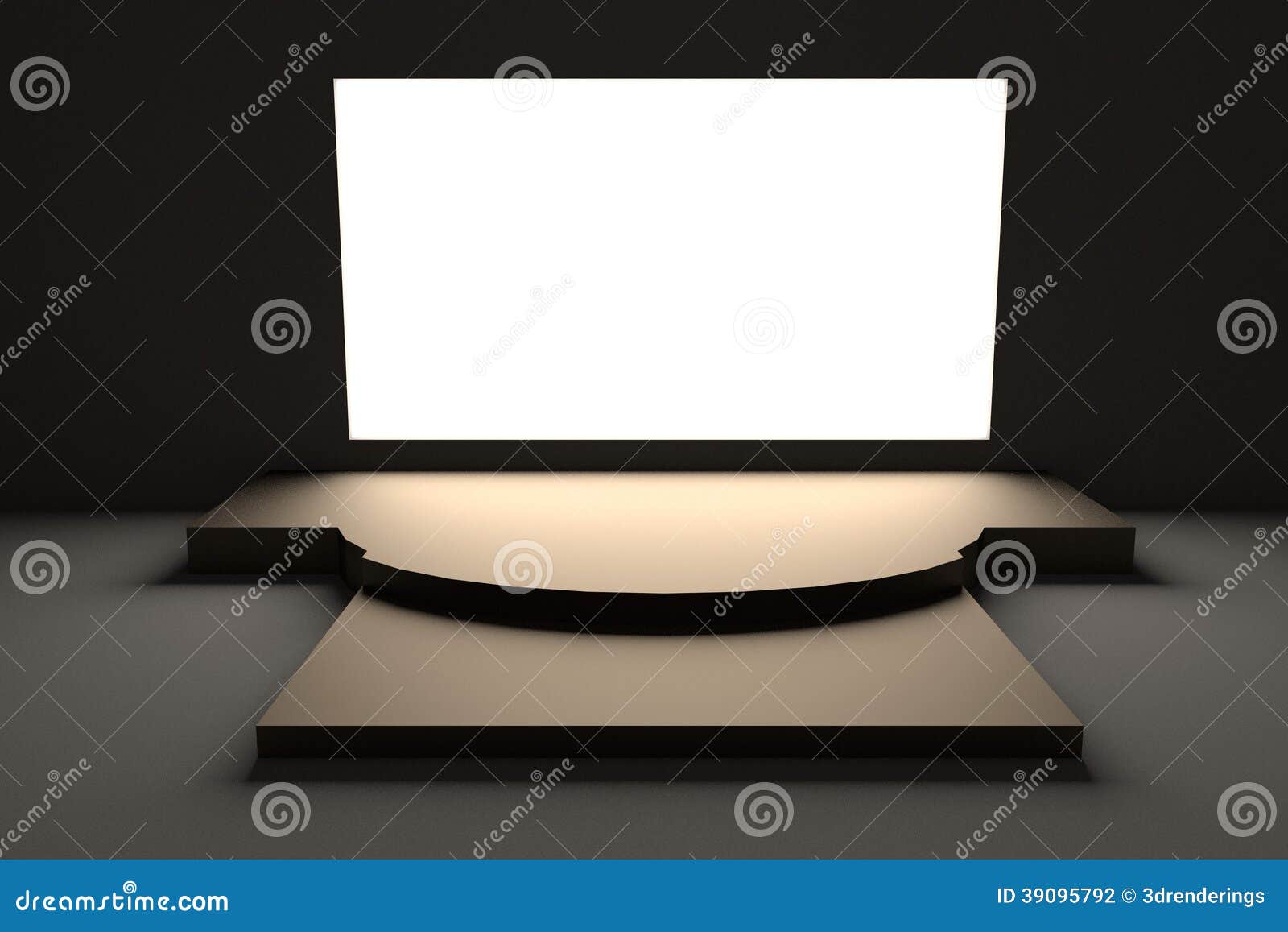 3d render of stage stock illustration. Illustration of realistic - 39095792
