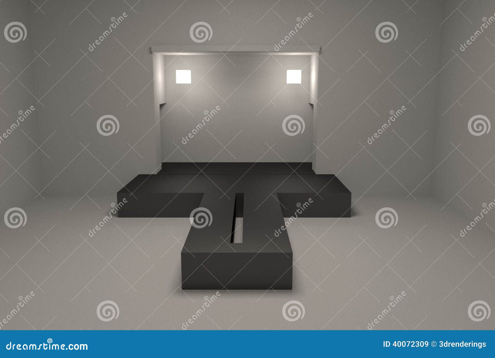 3d render of stage stock illustration. Illustration of podium - 40072309