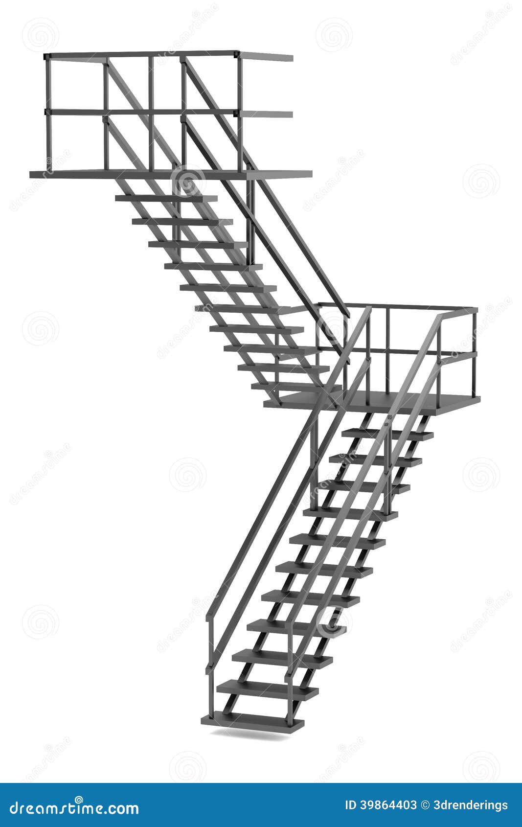 3d render of stairs stock illustration. Illustration of industrial ...