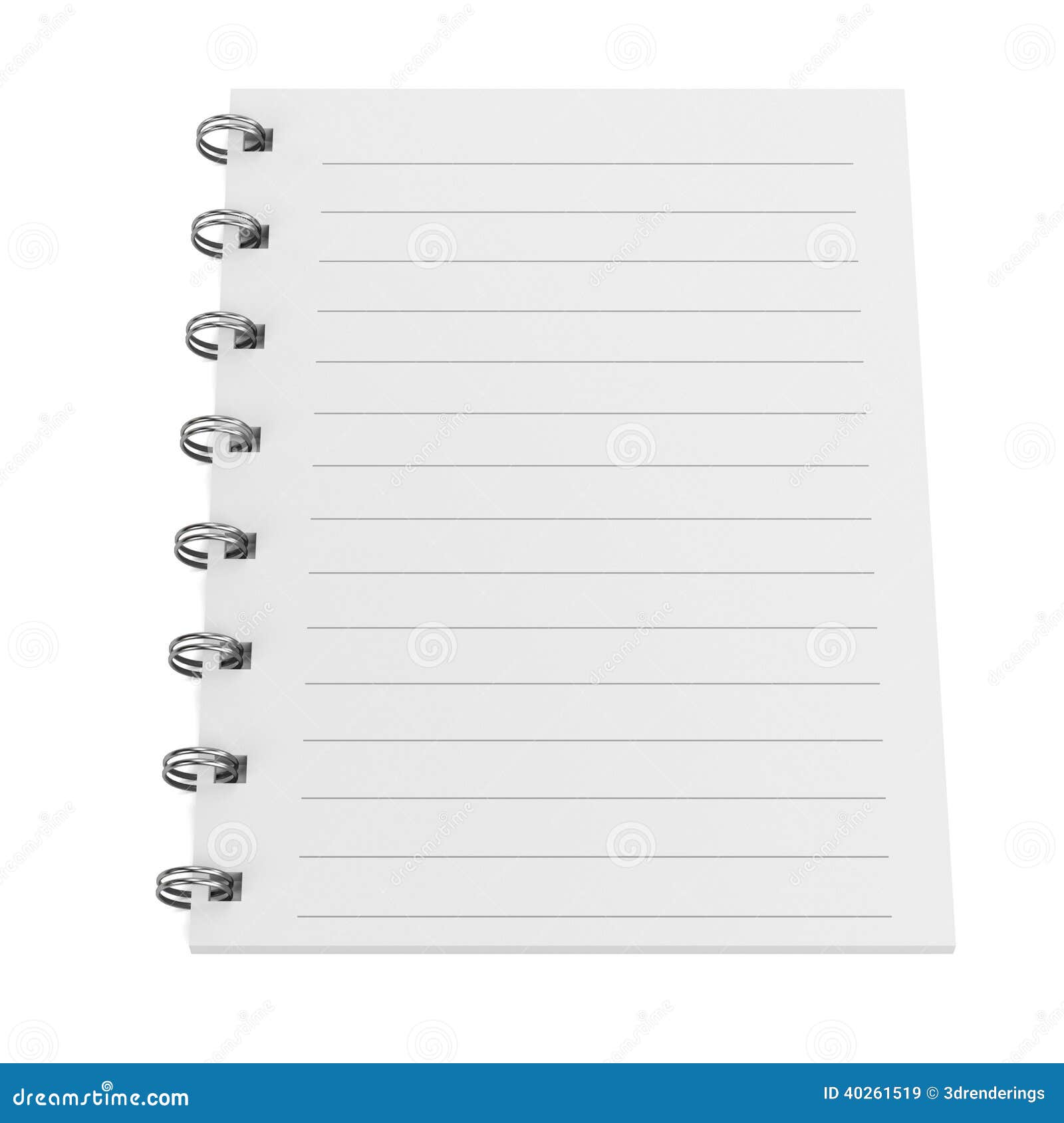 3d Render of Stationery Tool - Notebook Stock Illustration ...