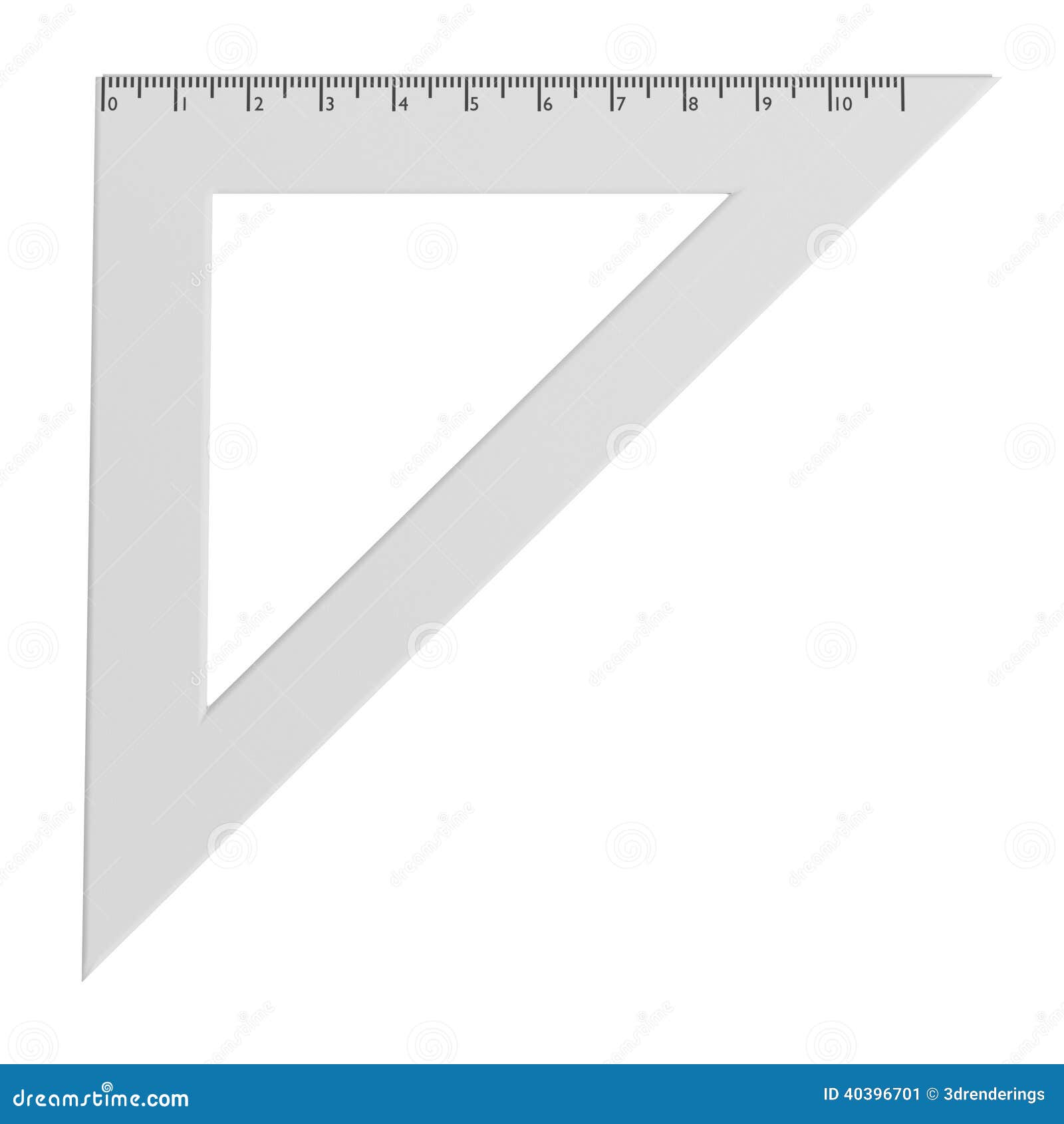 3d Render of Stationery Tool - Ruler Stock Illustration - Illustration ...