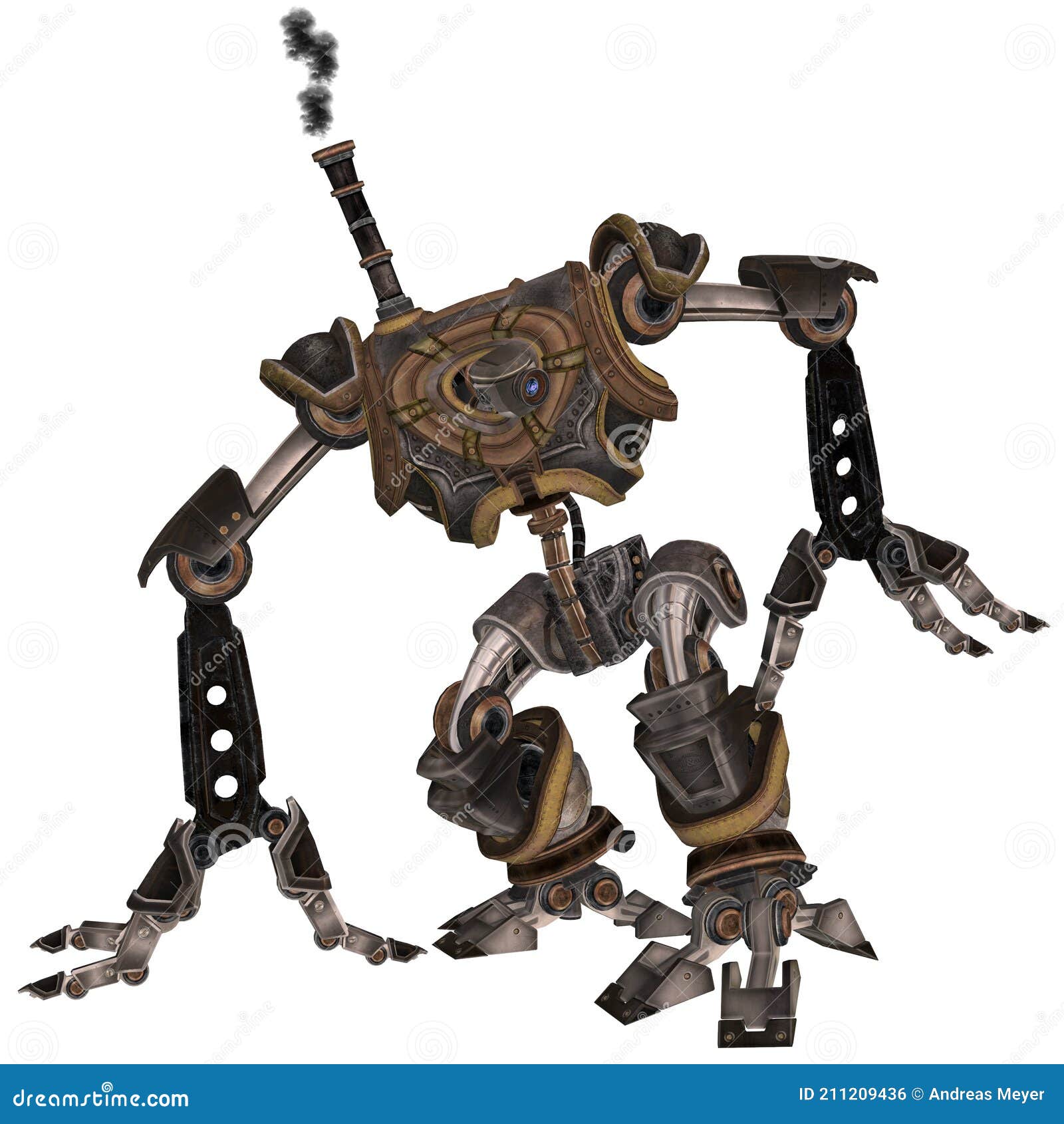 Steampunk Robot Stock Photo | CartoonDealer.com #211209438