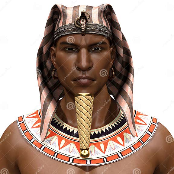 Front Profile of an Ancient Egypt Pharaoh Stock Illustration ...