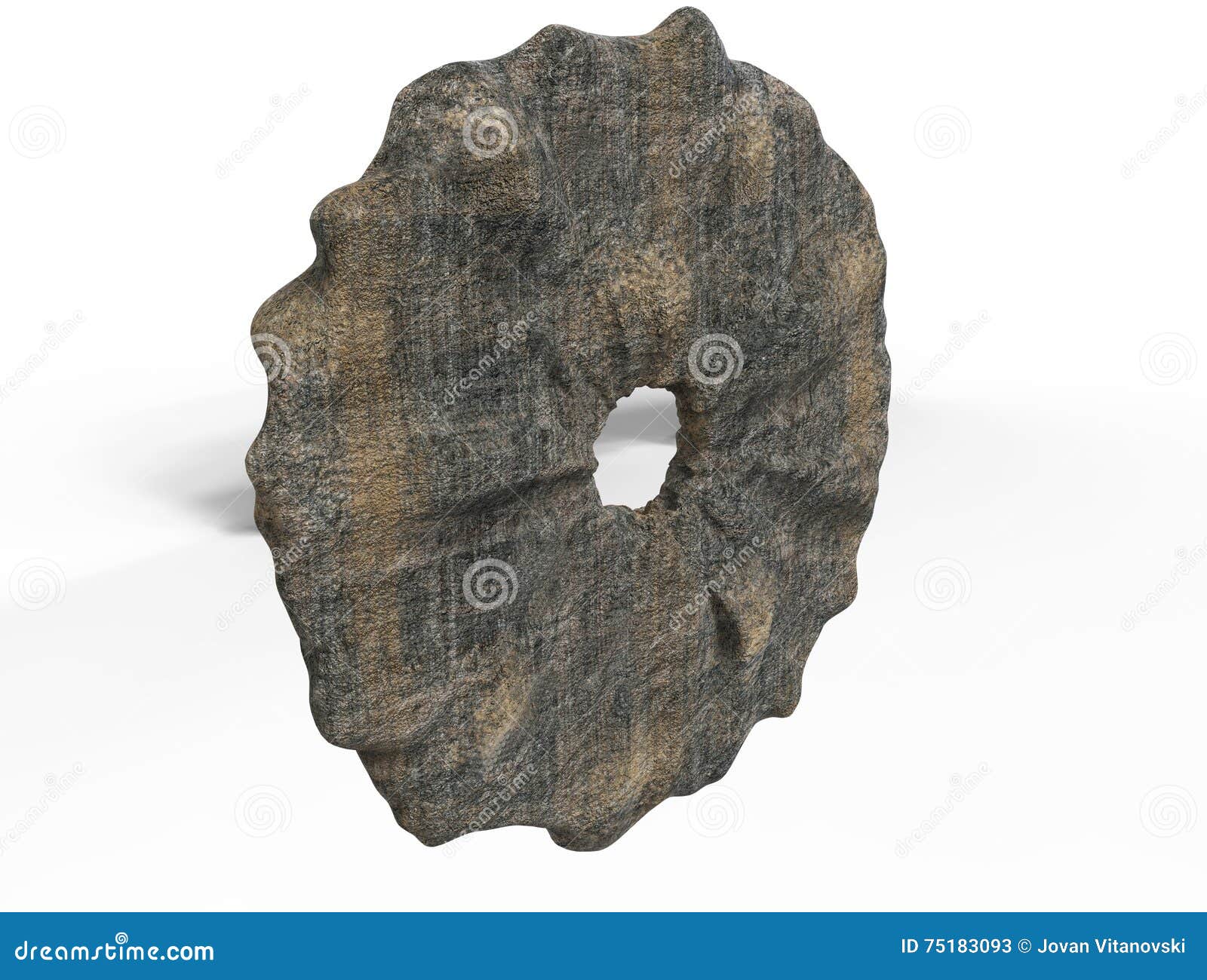 Stone Wheel In Cartoon Style, Ancient Age, Prehistoric Technology In ...