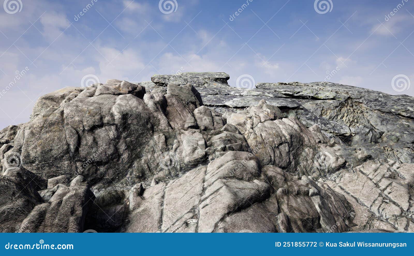 3D Render Stones Texture and Background. Rock Texture Stock ...