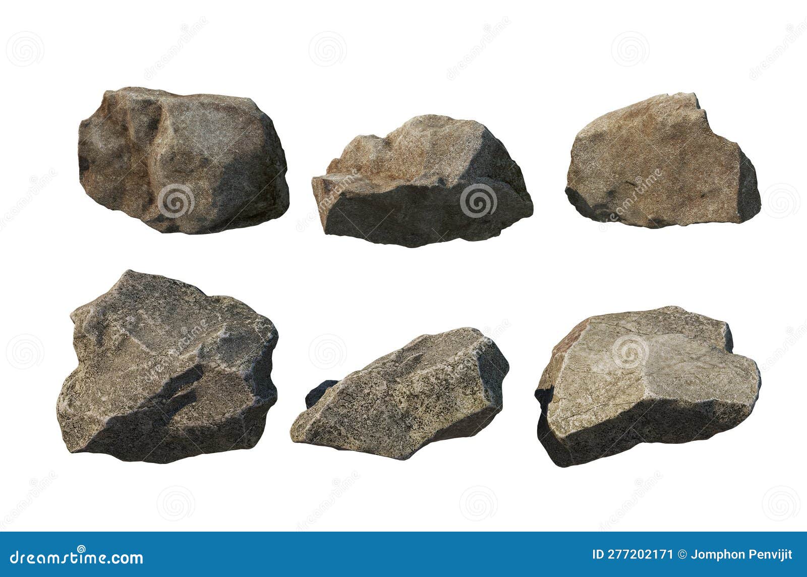 Stones on white background stock image. Image of bedrock - 277202171