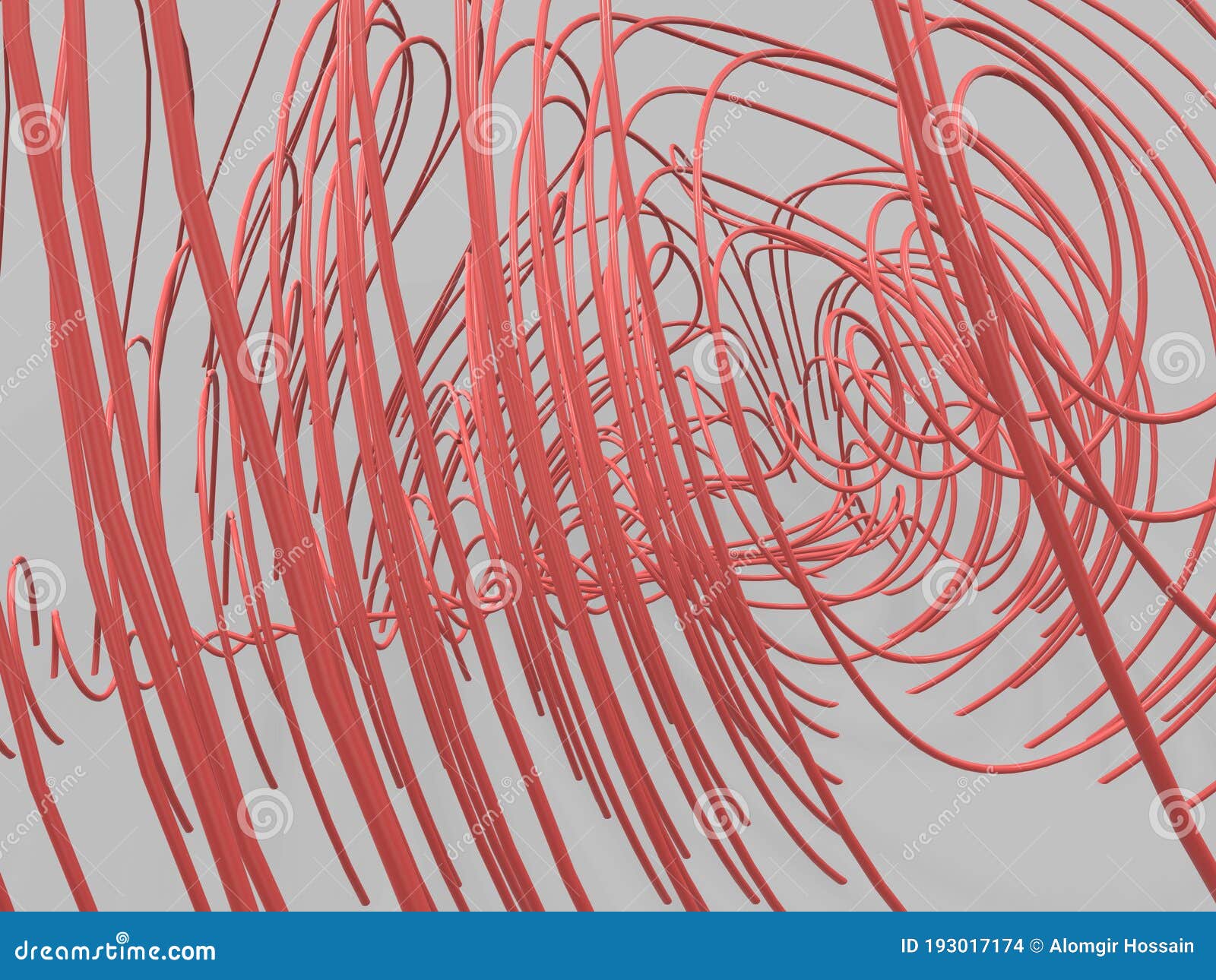 3d Render Strange Attractors Circle Abstrac Background Stock ...