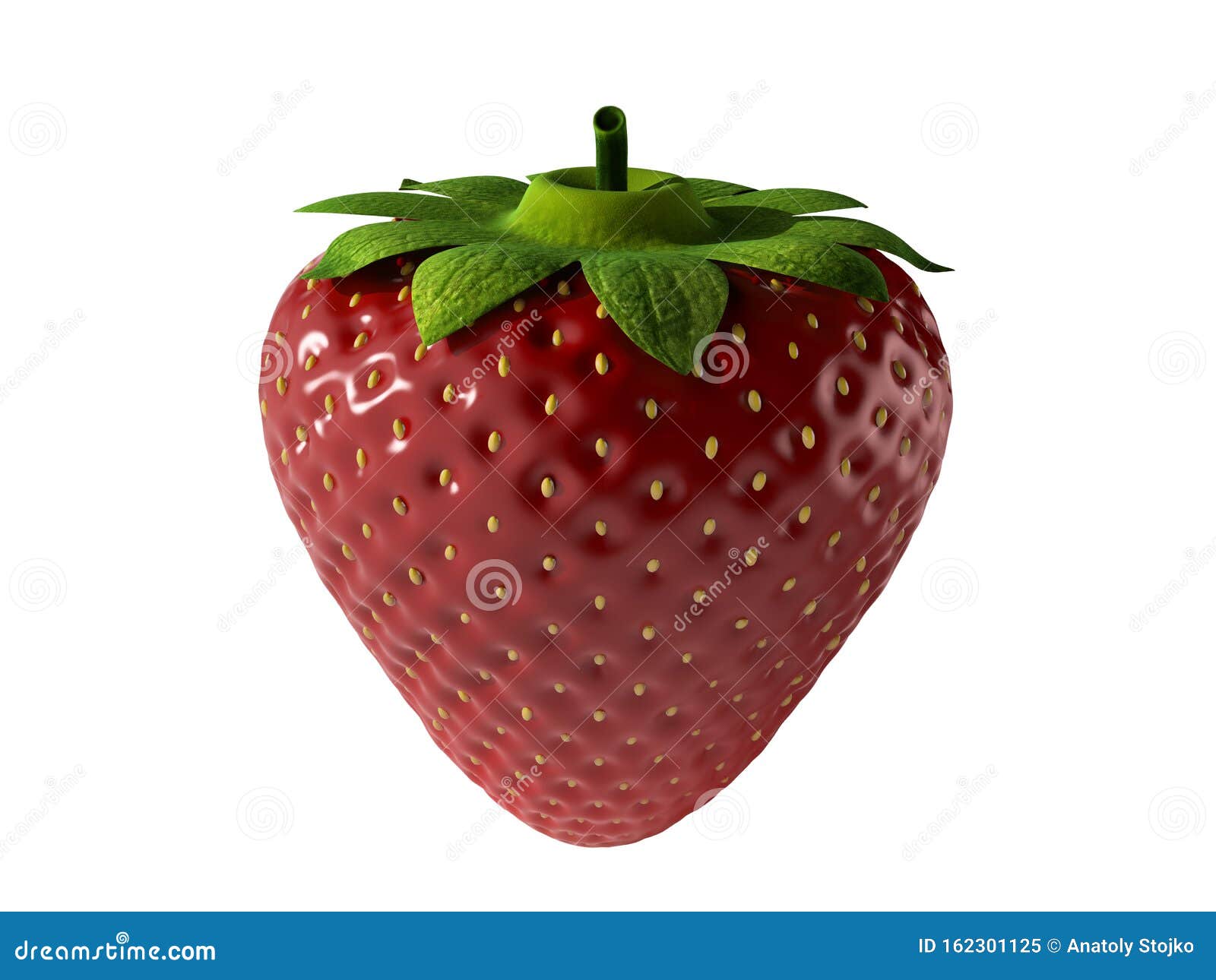 3D Render Of Strawberry Plant Stock Photo | CartoonDealer.com #134281548