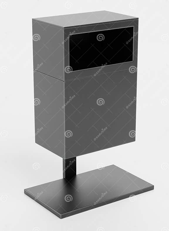 3D Render of Street Bin stock illustration. Illustration of waste ...