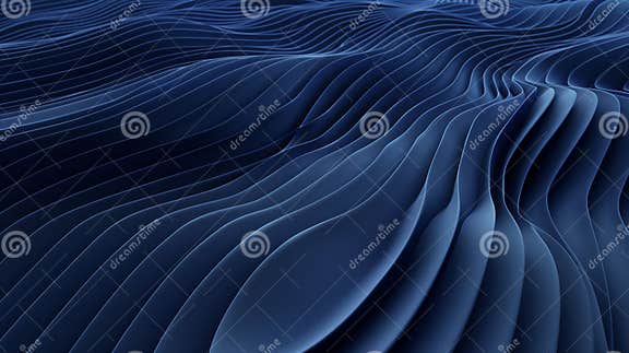 3d Render Style Soft Waves Abstract Background. Stock Illustration ...