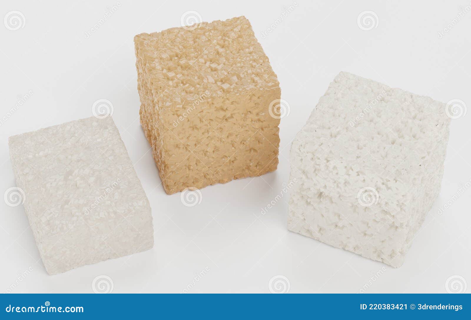 3D Render of Sugar Cubes stock illustration. Illustration of coffee ...