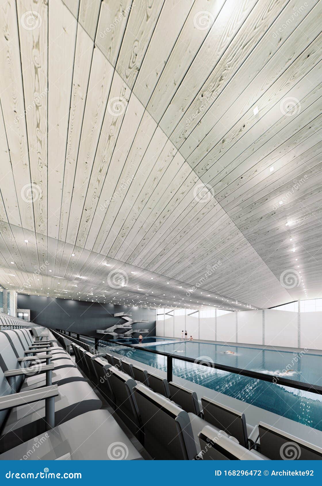 3D Render Swimming Pool Interior Stock Illustration - Illustration of ...