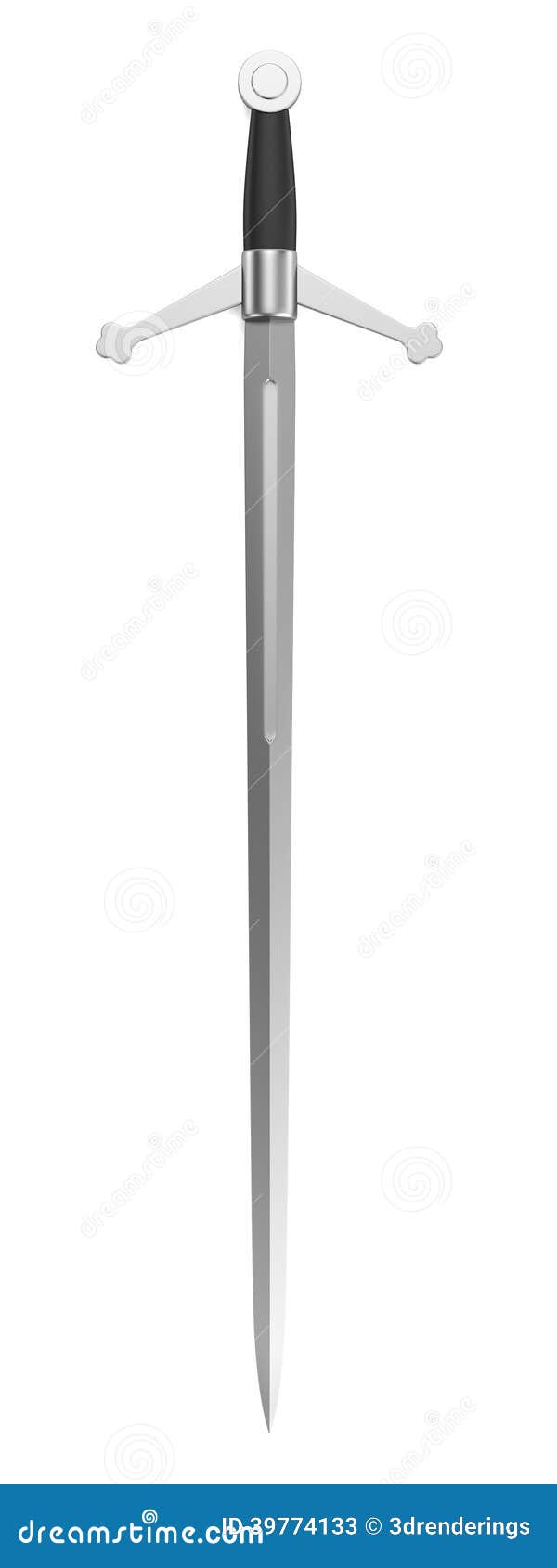 3d render of sword stock illustration. Illustration of steel - 39774133