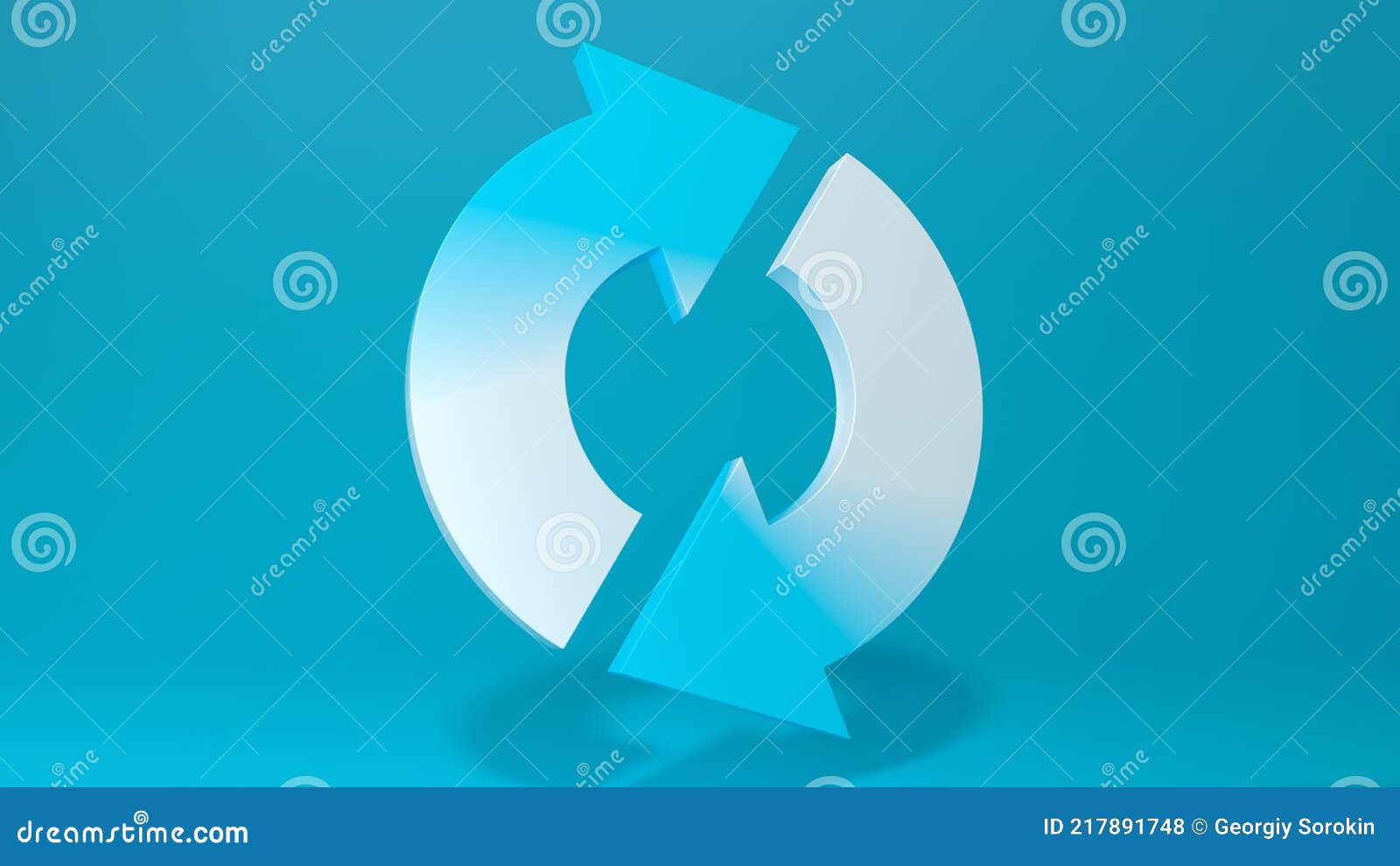 3d Render Sync and Refresh Symbol Stock Illustration - Illustration of ...