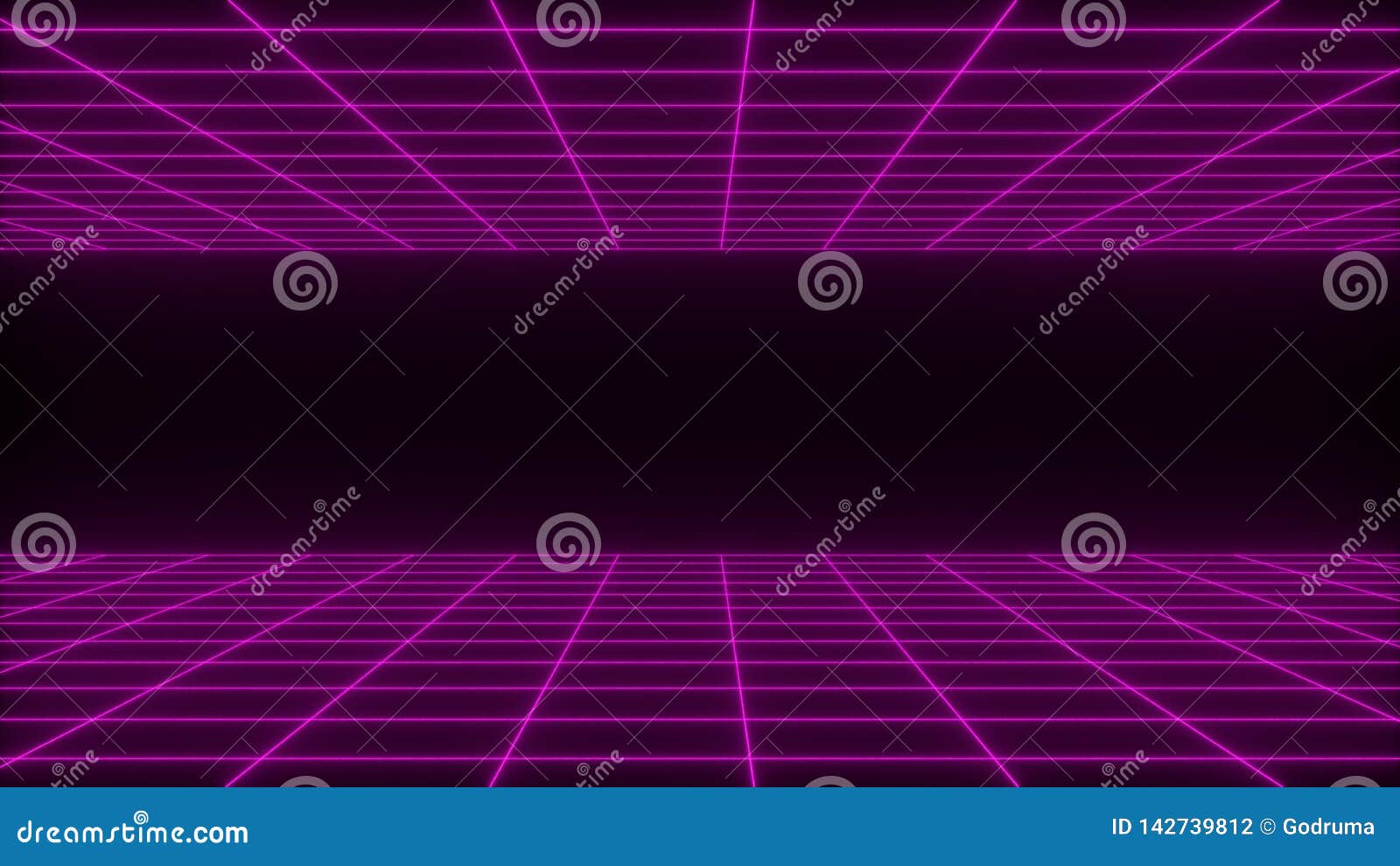 Future Retro Line Background Of The 80s. Vector Futuristic Synth Retro ...