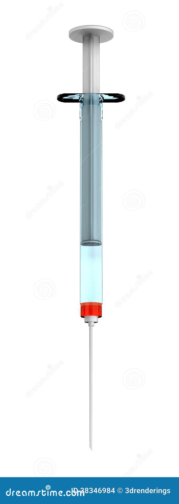 3d render of syringe stock illustration. Illustration of needle - 38346984