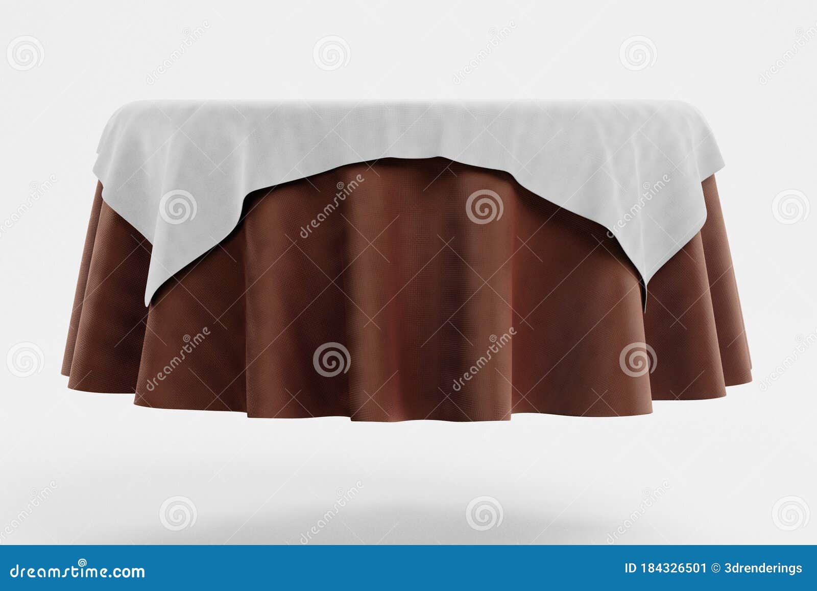 3D Render of Tablecloth stock illustration. Illustration of drape ...