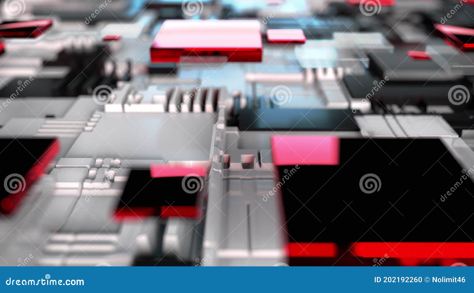3d Render Technology Background. Complicated Abstract Surface, Computer ...
