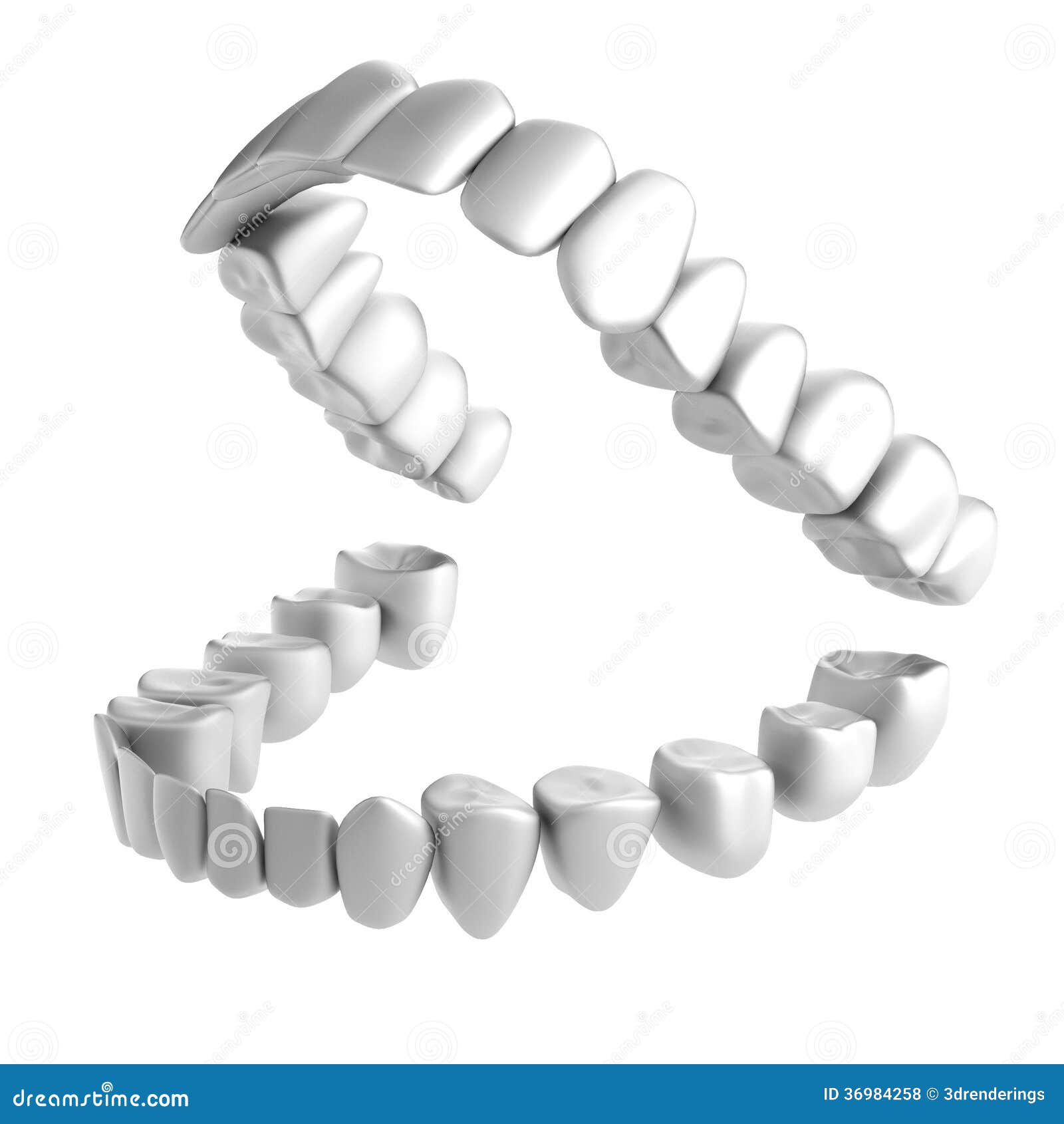 3d render of teeth stock illustration. Illustration of realistic - 36984258