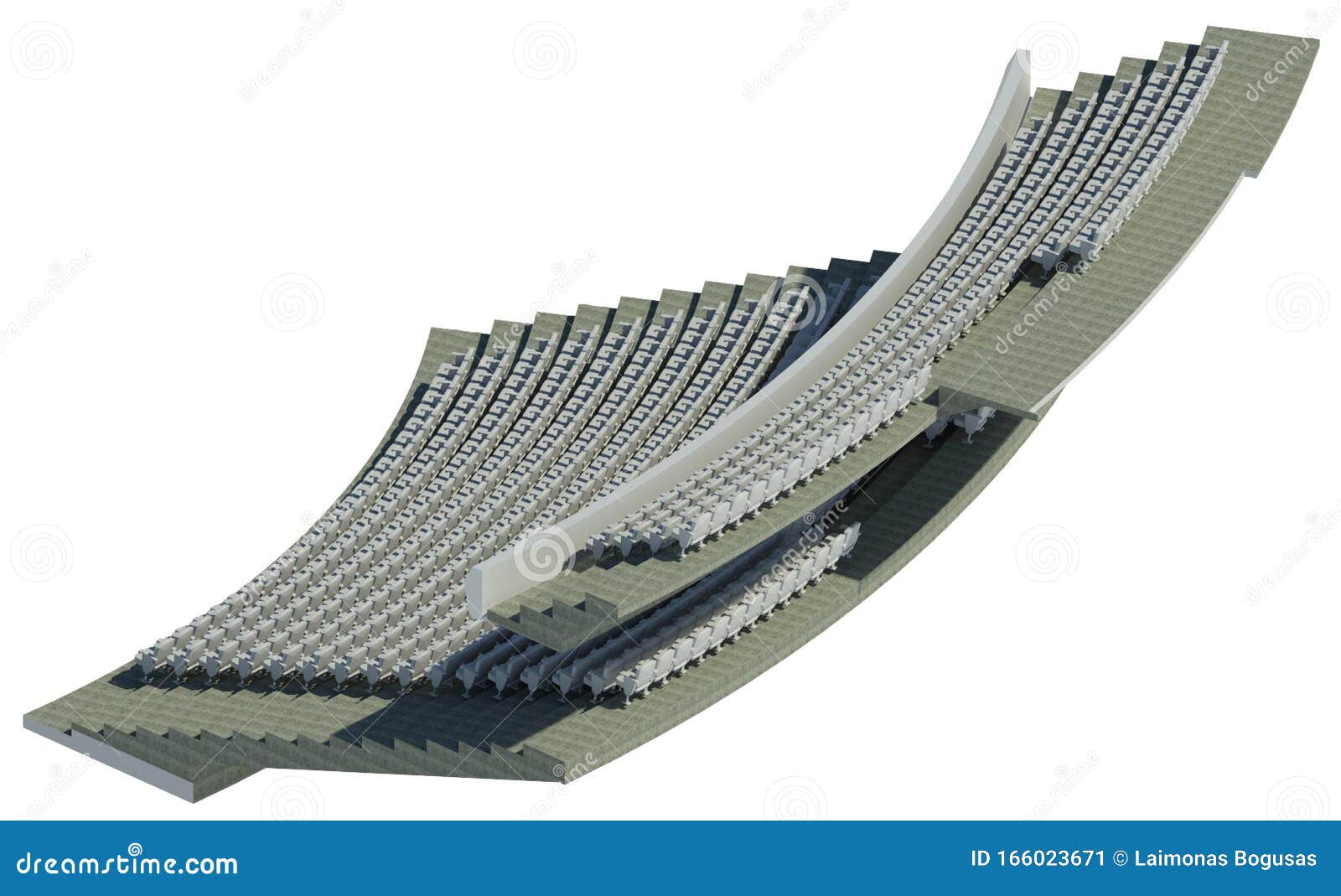 3D Render: Theatre Auditorium Stock Illustration - Illustration of ...